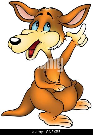 Kangaroo Cartoon Colored Animal Illustration Stock Vector Image & Art ...