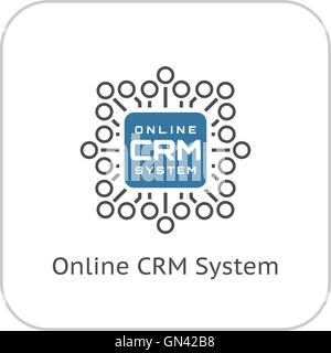 CRM System Icon. Flat Design Stock Vector Image & Art - Alamy