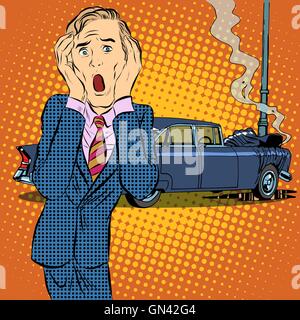 Car accident man panic Stock Vector Image & Art - Alamy