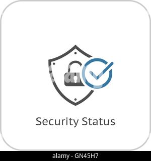 Security Status Icon. Flat Design Stock Vector Image & Art - Alamy