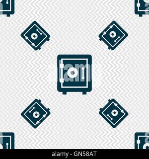 safe icon sign. Seamless pattern with geometric texture. Vector ...