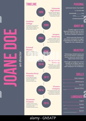 pink cv template Stock Vector Image & Art - Alamy