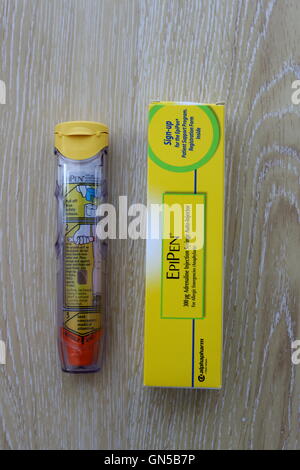 Close up image of adult EpiPen - Adrenalin injection for Anaphylaxis ...