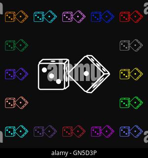 colorful dices icon Stock Vector Image & Art - Alamy