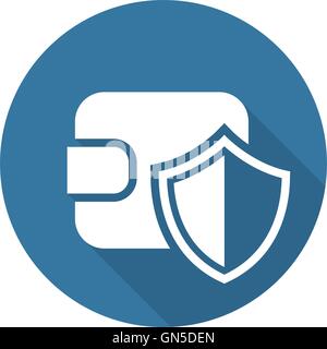 Wallet euro icon shadow, finance flat symbol, economy deposit cash ...