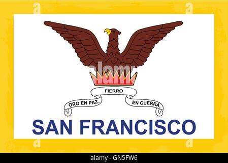 City of San Francisco flag, California, United States, vector ...
