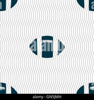 rugby ball icon sign. Seamless pattern with geometric texture. Vector ...
