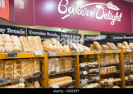 Bakers Delight store in Sydney, chain selling fresh bread and foods to ...