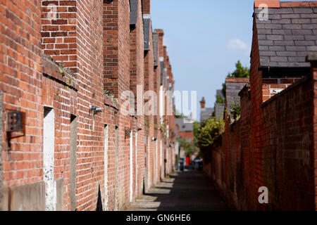A back 'entry' (alleyway) between the rear of houses in Belfast Stock ...