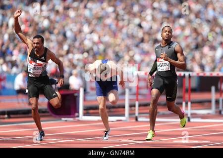 Lawrence CLARKE competing in the Men's 110m Hurdles Heat 2, at the IAAF ...
