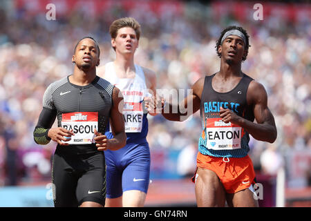 Lawrence CLARKE competing in the Men's 110m Hurdles Heat 2, at the IAAF ...