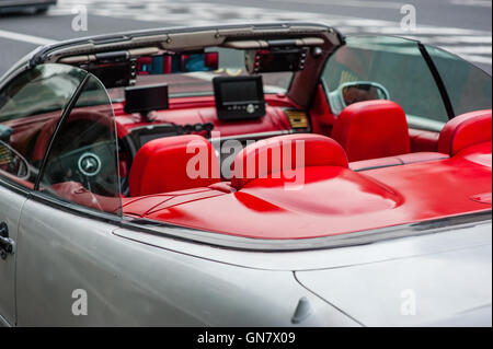 Modern luxury Mercedes convertible parked on the streets of Paris Stock ...