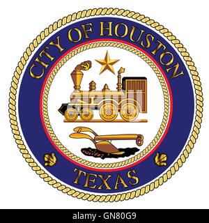 Emblem of Houston. City of USA. Vector illustration Stock Vector Image ...