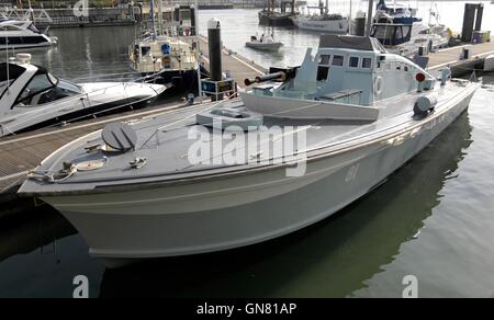 MGB 81 a restored motor gun boat built in 1942 berthed at Gunwharf ...