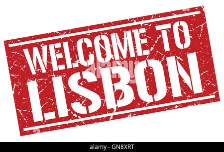 welcome to Lisbon stamp Stock Vector Image & Art - Alamy