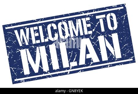 welcome to Milan stamp Stock Vector Image & Art - Alamy