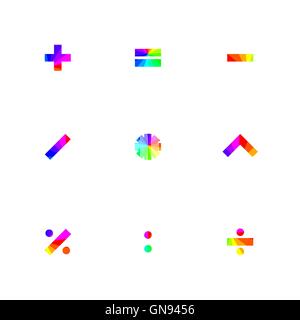 Illustration of a set of mathematical symbols Stock Vector Image & Art ...