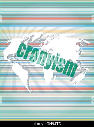 words job skills on digital screen, business concept vector quotation ...