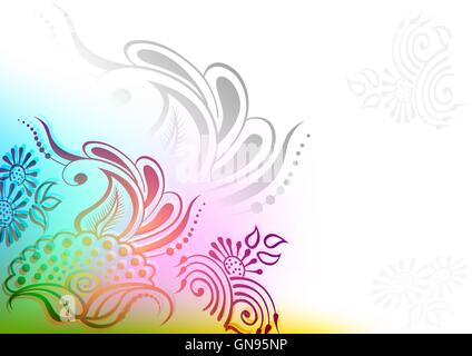 Abstract colorful background with flowers Stock Vector Image & Art - Alamy