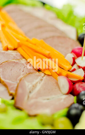 Ham with paprika. Close-up Stock Photo - Alamy