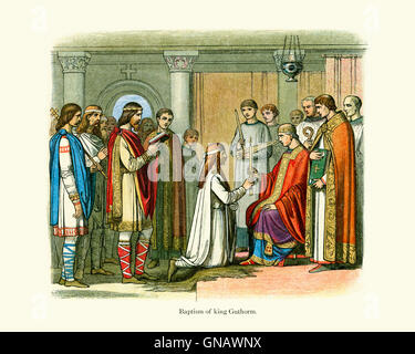 The Baptism of Guthrum, King of the Danish Vikings in the Danelaw ...