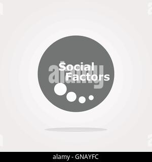 social factors web button, icon isolated on white Stock Photo - Alamy