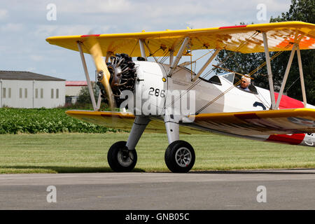 Vintage Boeing Stearman Kaydet 2 seat military bi plane trainer of the ...