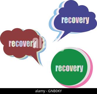 recovery ribbon. recovery isolated paper banner. sign Stock Vector ...