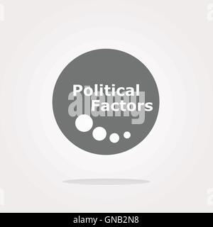 political factors web button, icon isolated on white Stock Photo ...