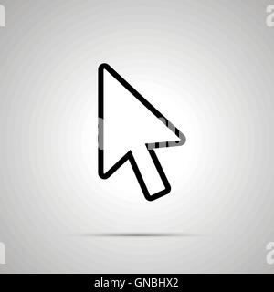 Cursor interface element icon. Simple illustration of cursor interface ...