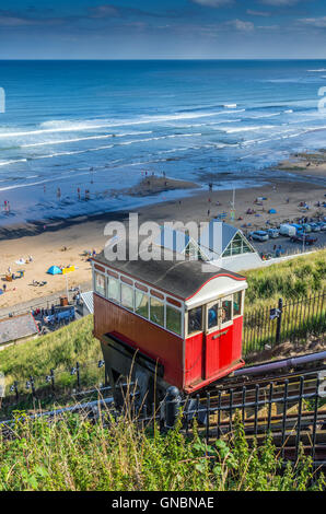 Saltburn by the Sea water-powered funicular railway Stock Photo - Alamy
