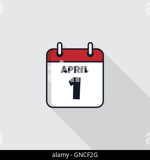 Icon calendar day - 4 April. 4th days of the month, vector illustration ...