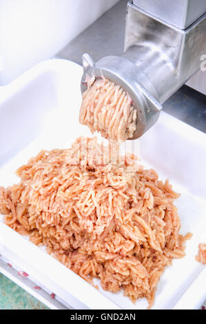 minced meat packing Stock Photo - Alamy