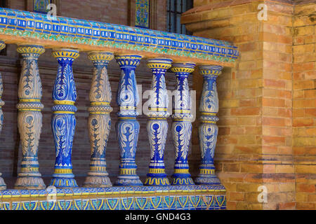 Details of the railing decorated ceramic Pond from the famous Plaza of ...