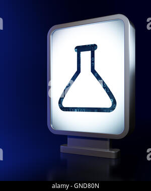 Science concept: Flask on billboard background Stock Photo - Alamy