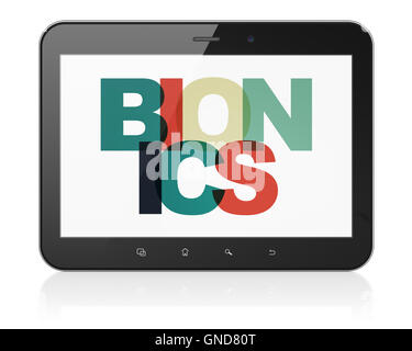 Science concept: Tablet Computer with Bionics on display Stock Photo ...