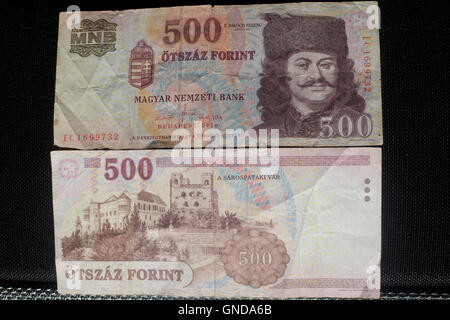 500 Hungarian forints bank note. Hungarian forint is the national ...