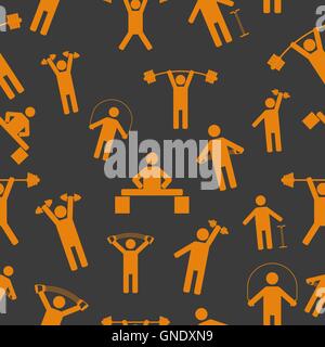 Seamless background with athletes, vector illustration Stock Vector ...