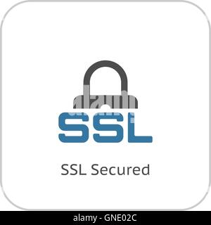SSL Secured Icon. Flat Design Stock Vector Image & Art - Alamy