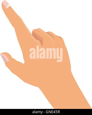 hand pointing icon over white background vector illustration Stock ...