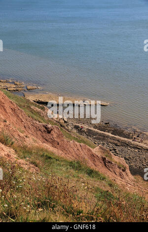 Sea cliffs of boulder clay in front of beaches. Clay Cliffs and Beach ...