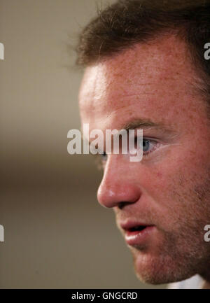 England's Wayne Rooney during a press conference at St George's Park ...