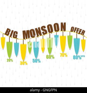 Big monsoon offer banner design Stock Vector Image & Art - Alamy