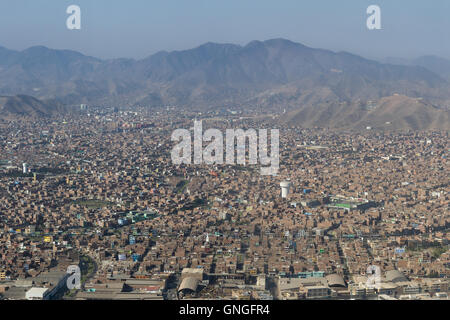 Lima Peru - May 11 : Aerial view of the City of Lima with the mountains ...