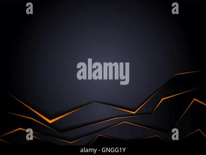 Black Background with Orange Edges Stock Vector Image & Art - Alamy