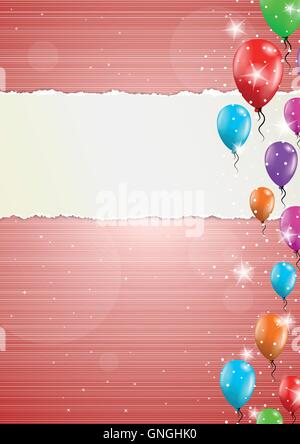 backgroud with balloons and torn paper Stock Vector Image & Art - Alamy