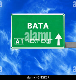 EQUATORIAL GUINEA road sign against clear blue sky Stock Photo - Alamy