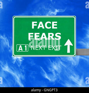 BREAKTHROUGH road sign against clear blue sky Stock Photo - Alamy