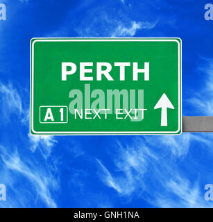 Sign saying Welcome to the City of Perth at the outskirt of the city of ...