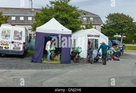 Isle of Man TT Grandstand pits and start finish Douglas on the isle of ...